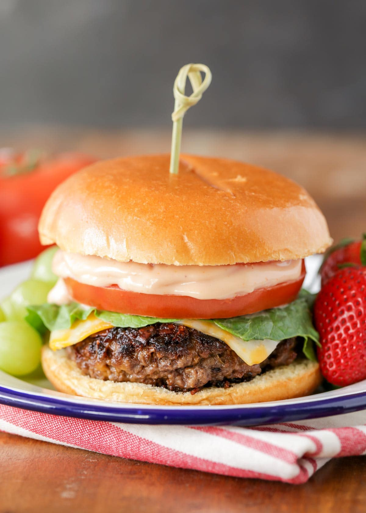Ranch Burger With Honey Bee Burger Bun | Fingerlakes Honey Company