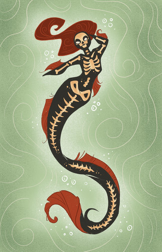 Bone Lady Mermaid | Art Chica Marcum