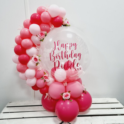 Personalised Balloon Hug - Wild Berry, Rose & Pastel Pink | G&G Balloons
