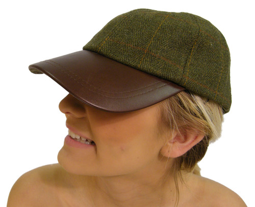 Derby Tweed Baseball Cap Country Wear Green One Size | Campbell Cooper