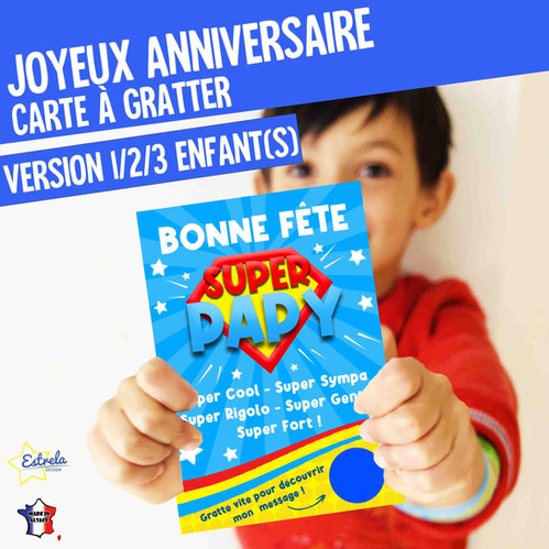 BONNE FETE - JOYEUX ANNIVERSAIRE - CARTE A GRATTER | Estrela Design
