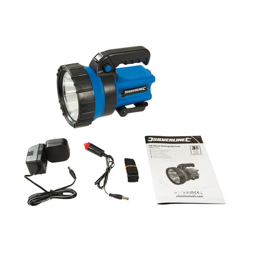 Silverline 5W Lithium Rechargeable Torch | Cosmo Electrical