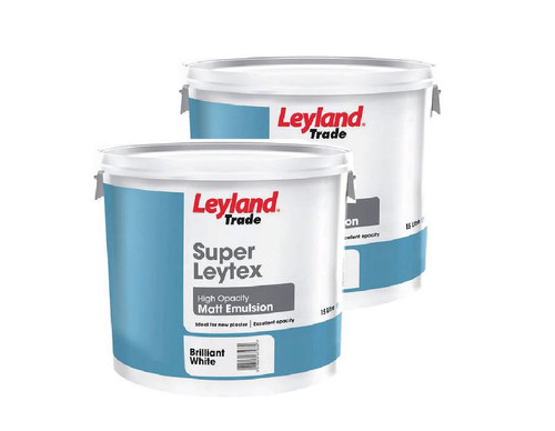 Leyland Trade Super Leytex matt emulsion paint 15L - pack of 2 | Cosmo ...