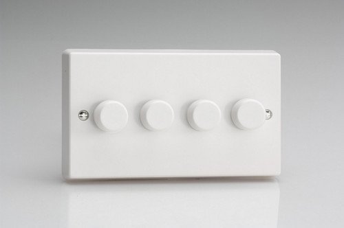 Varilight VPro 4-gang 2-way push-on/off rotary LED dimmer | LED dimmers ...