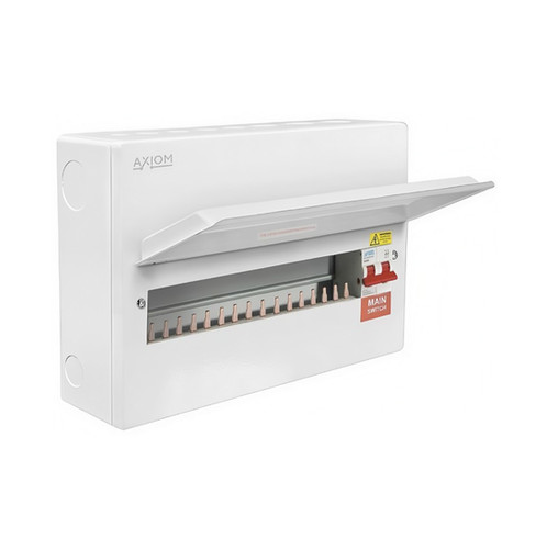 Axiom Vault 18-Way Consumer Unit with 2P 100A Isolator MCUV18S | Cosmo ...