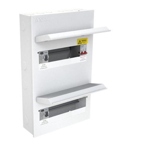 18 way Axiom 2 tier metal consumer unit split load (without MCB ...