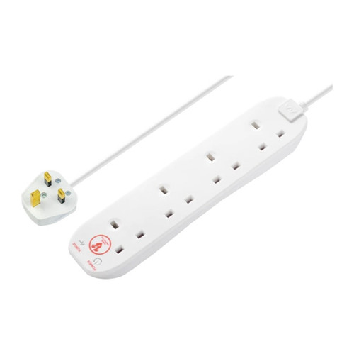 BG Masterplug Surge Protected 4 socket 2m extension lead 13A SRG4210N ...