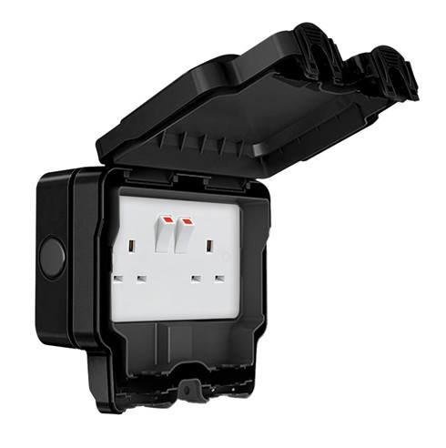Axiom weatherproof 2 Gang 13A 3 Pin Switched Socket IP66 WPSSK2 | Cosmo ...