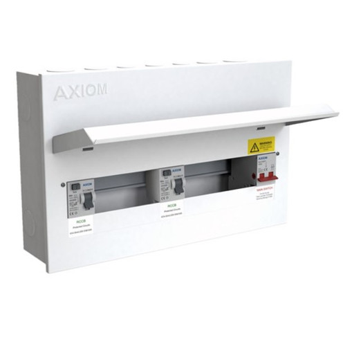 12 way Axiom metal consumer unit split load RCD without MCB | Cosmo ...