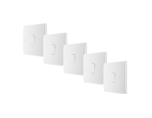 BG 800 Series white moulded 1 Gang 2 way light switch 20A 16AX 812-01 ...
