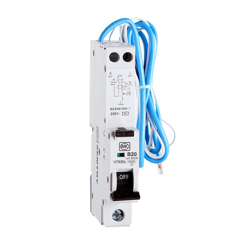 MK Sentry 20A RCBO type B single pole 30mA 6kA | Cosmo Electrical