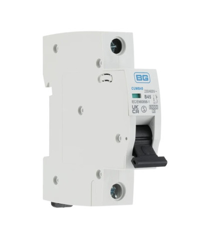 BG 45A MCB Type B Single Pole 6kA 1 module CUMB45 | Cosmo Electrical