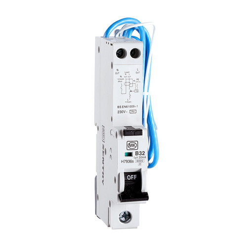 MK Sentry 32A RCBO type B single pole 30mA 6kA | Cosmo Electrical