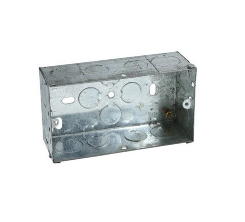 Axiom metal back box 2 Gang 35mm - MB235 | Cosmo Electrical
