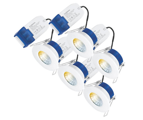 Aurora Enlite R6 colour switchable LED fire rated downlight AU-R6CS ...