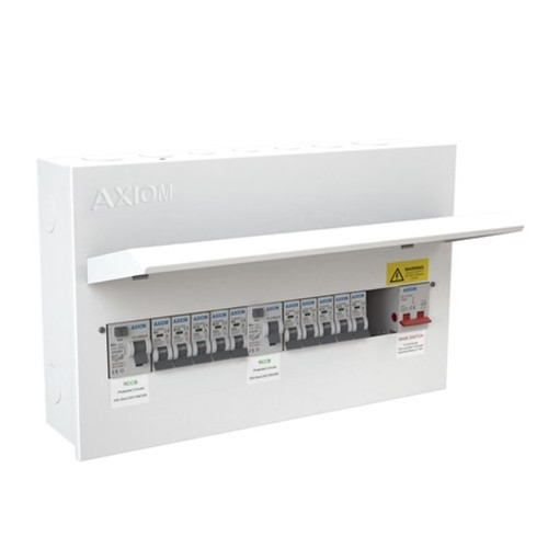 18 way Axiom 17th edition high integrity split load metal consumer unit ...