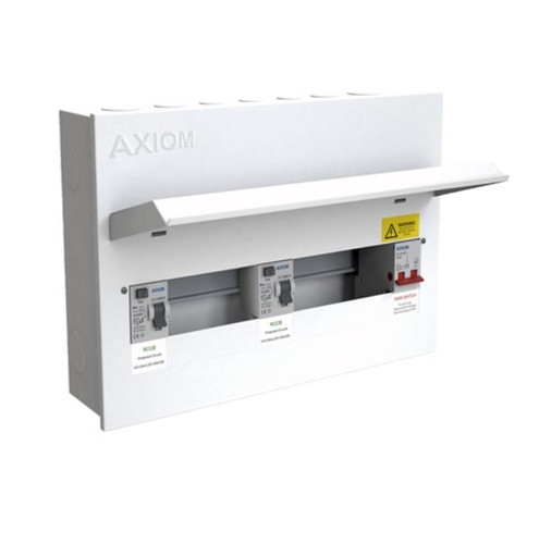 8 way Axiom high integrity metal dual RCD split load consumer unit ...
