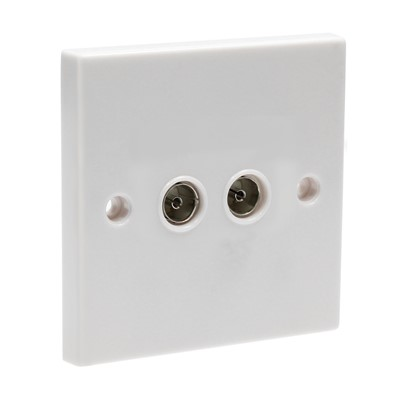 Axiom 2 Gang TV Socket | Cosmo Electrical