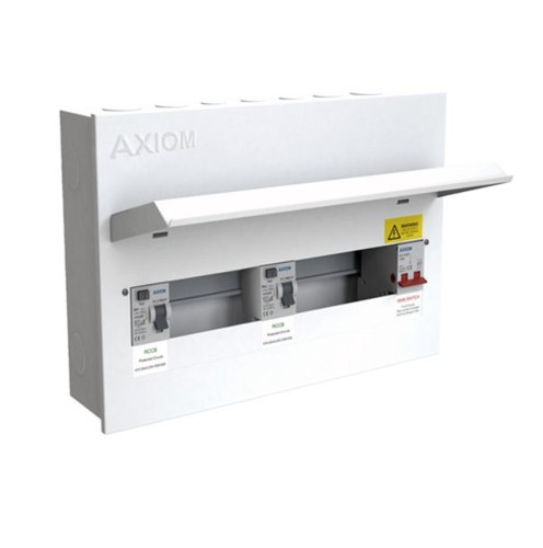 8 way Axiom metal consumer unit split load (without MCB) | Cosmo Electrical