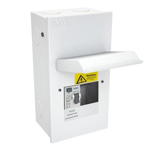 2 way Axiom Metal Consumer Unit with RCD as main switch | Cosmo Electrical