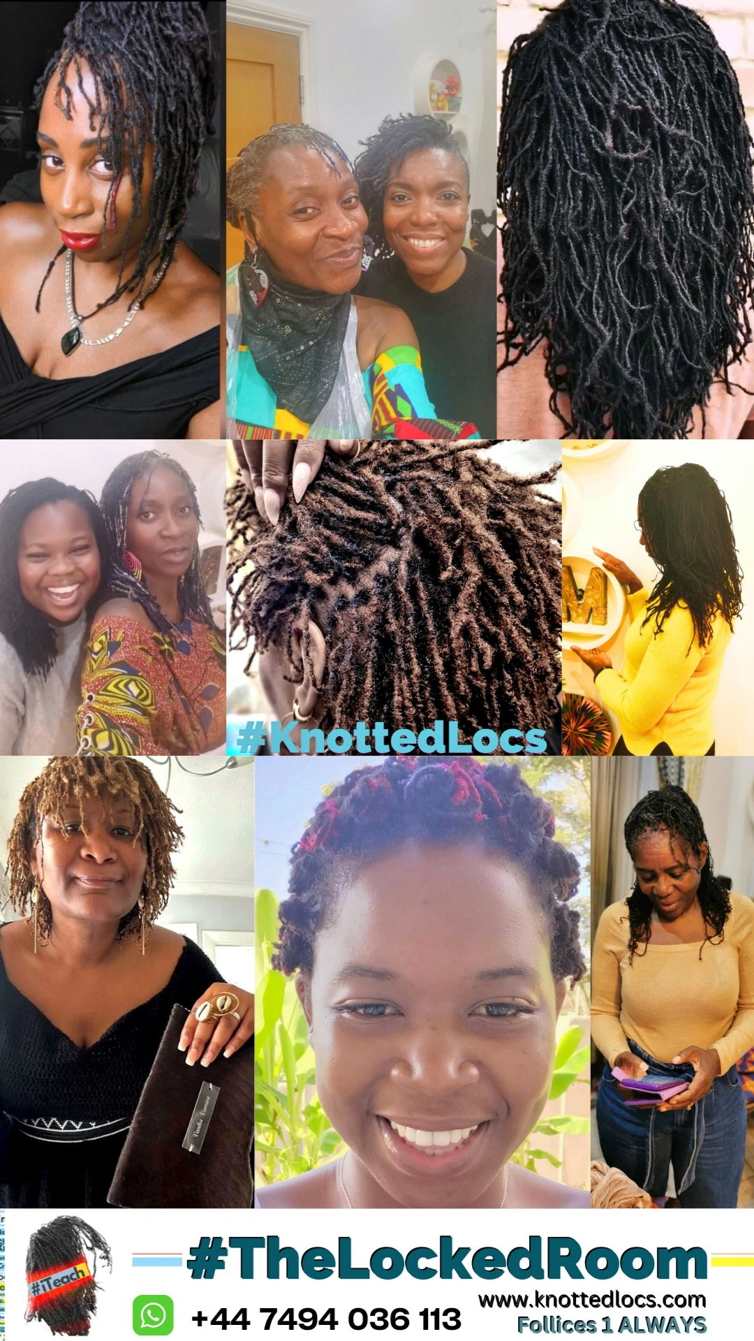 Examples of Knotted Locs Textures