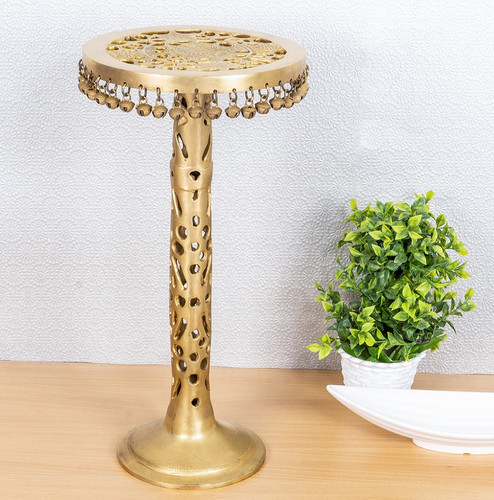 Brass Traditional Uruli Stand with Bells | Brass House