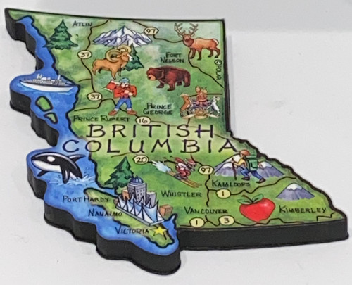 Map of BC Magnet | canadiancrafts