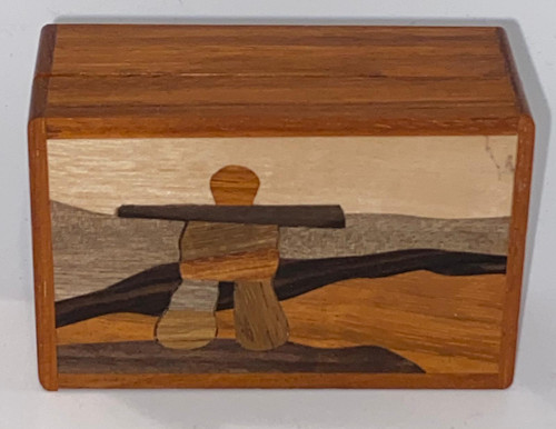Inukshuk Wood Box - Northwoods | canadiancrafts