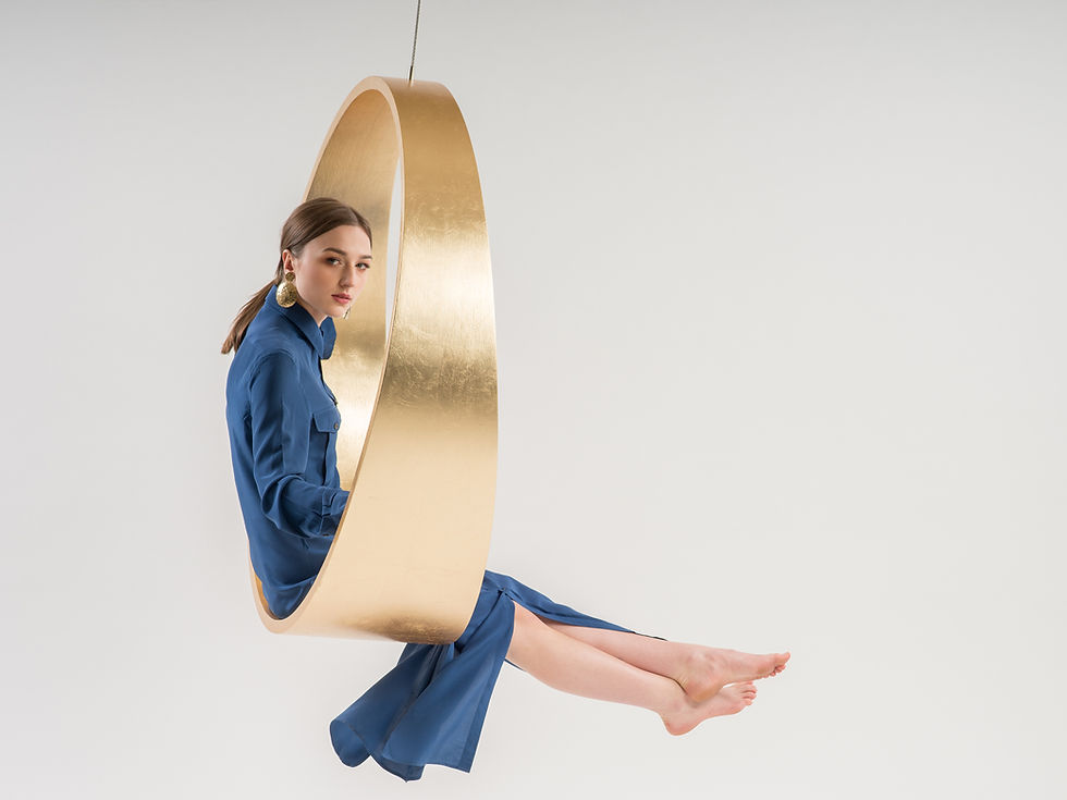 Swing model n.2 indoor exclusive version in gold colour | circleswing