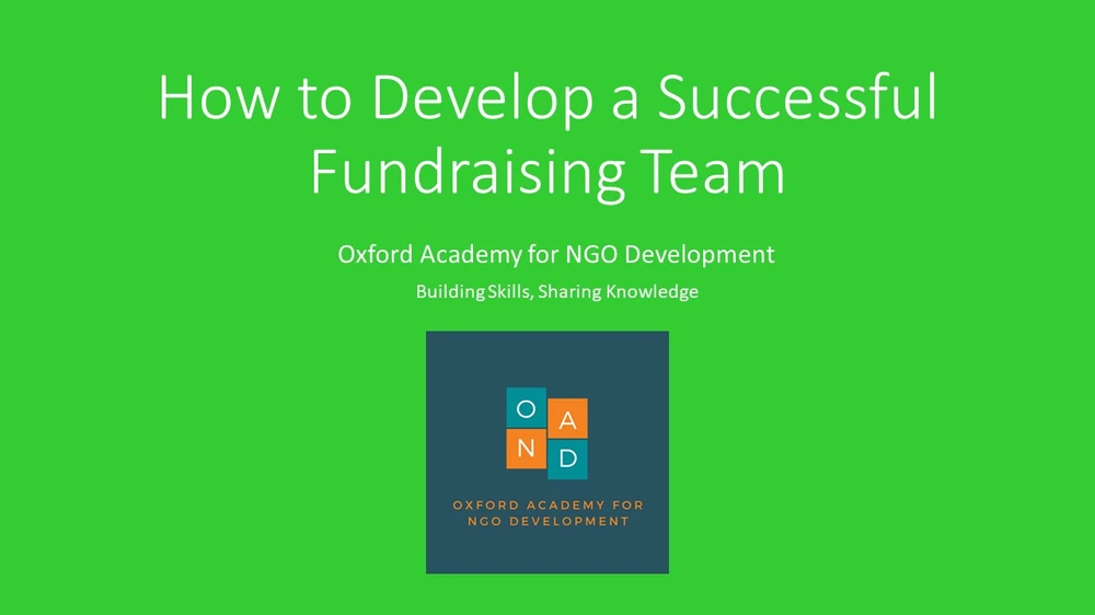 How to Develop a Successful Fundraising Team | Oxford Academy