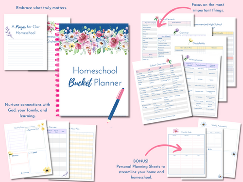Grades 1-12 Bucket Planner | Nurturingconnections