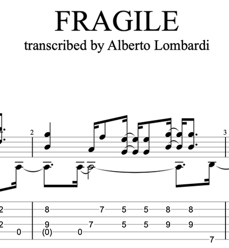 Fragile (Sting) | TAB + score | alberto-lombardi