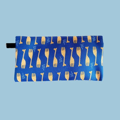 Everyday Zip Pouch - Giraffe Parade in Colorway Ocean | Waku Waku Baby