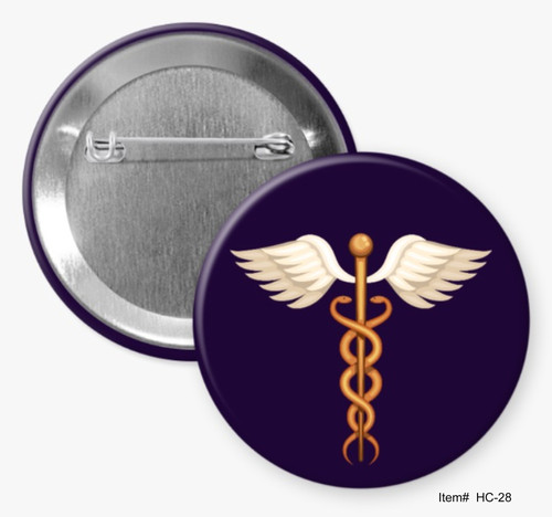 Medical Caduceus Symbol, Healthcare Buttons | Hommel's Buttons