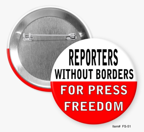 Reporters Without Borders For Press Freedom, Free Speech Buttons ...