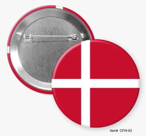 Denmark, Country Flags Of The World Buttons | Hommel's Buttons