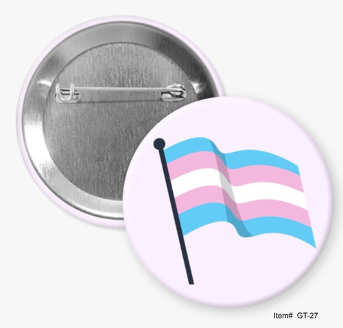 Waving Transgender Flag, Transgender Awareness Buttons | Hommel's Buttons