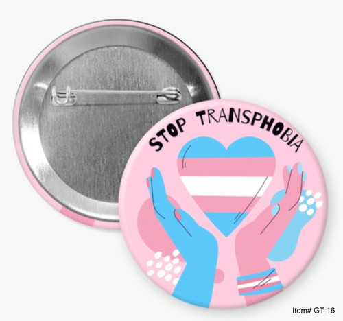 Stop Transphobia Transgender Awareness Buttons | Hommel's Buttons