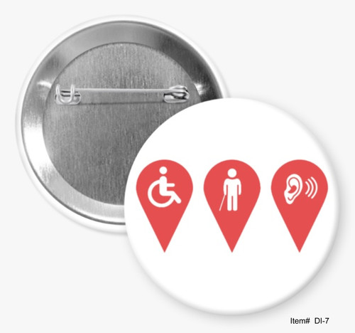 Disability Symbols, Disability Rights Buttons | Hommel's Buttons