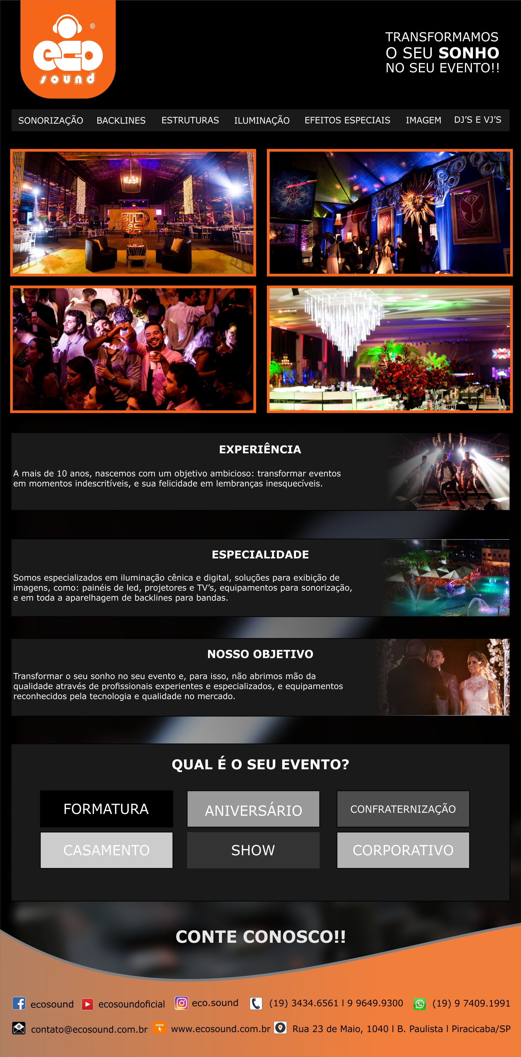 Eco Sound - Sonorização e iluminação