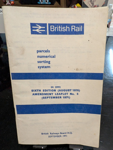 British Rail - Parcels Leaflet | NWPG