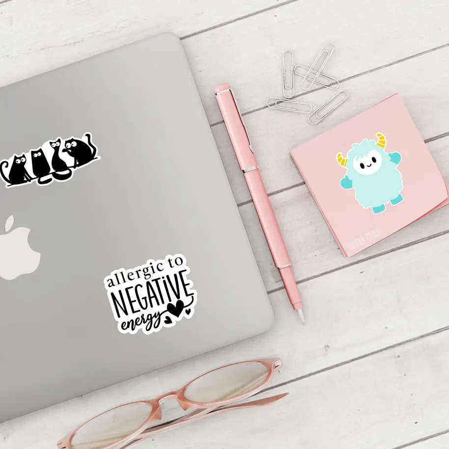 Allergic To Negative Energy Sticker | justwriteohio