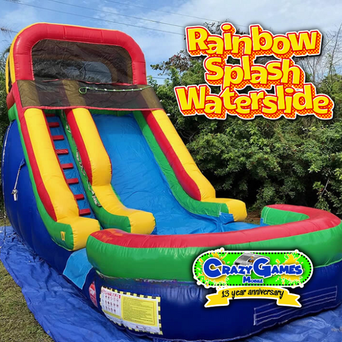 Rainbow Splash Water Slide Rental | Crazy Games FL