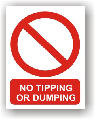 No Tipping or Dumping (R013) | Five Valley Labels