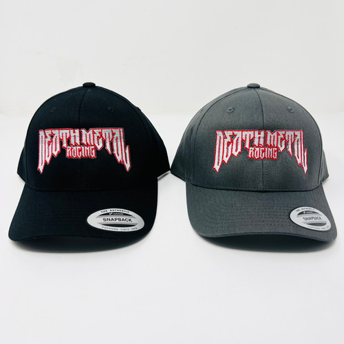 Death Metal Racing Curved Bill Snapback Hat | Death Metal Racing