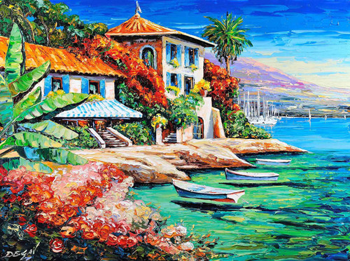 Limited Edition on canvas "La Côte d'Azur" | Art Michel Degav