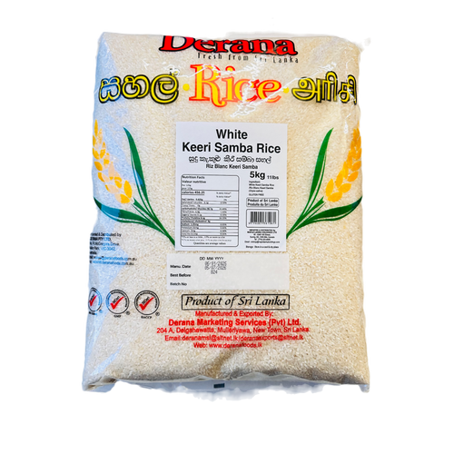 White Keeri Samba Rice 5kg - Derana | SL Shop