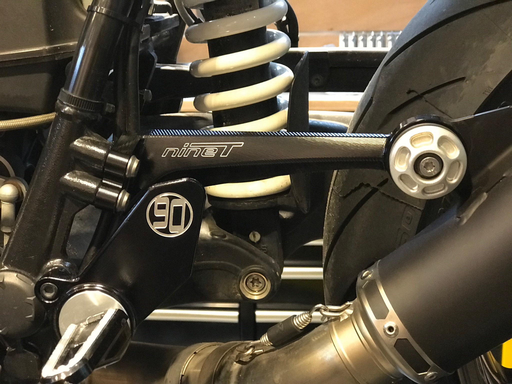 DKdesign - BMW RnineT CNC Exhaust Hanger | DKdesign Accessories
