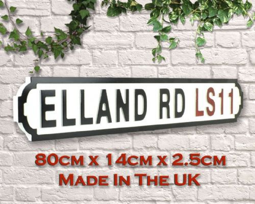 Elland Rd Road Sign | Mirrored Online