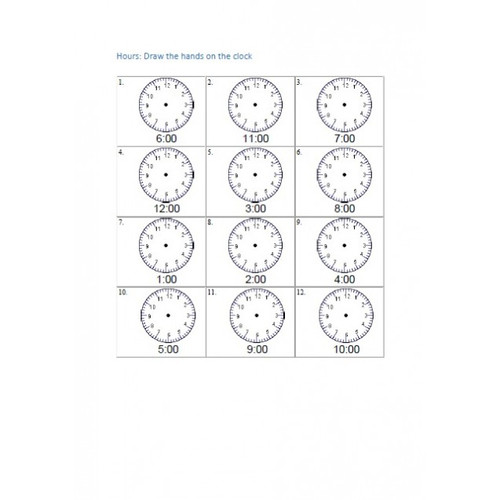 Draw Hands on Clock - Hours | Shaati Education